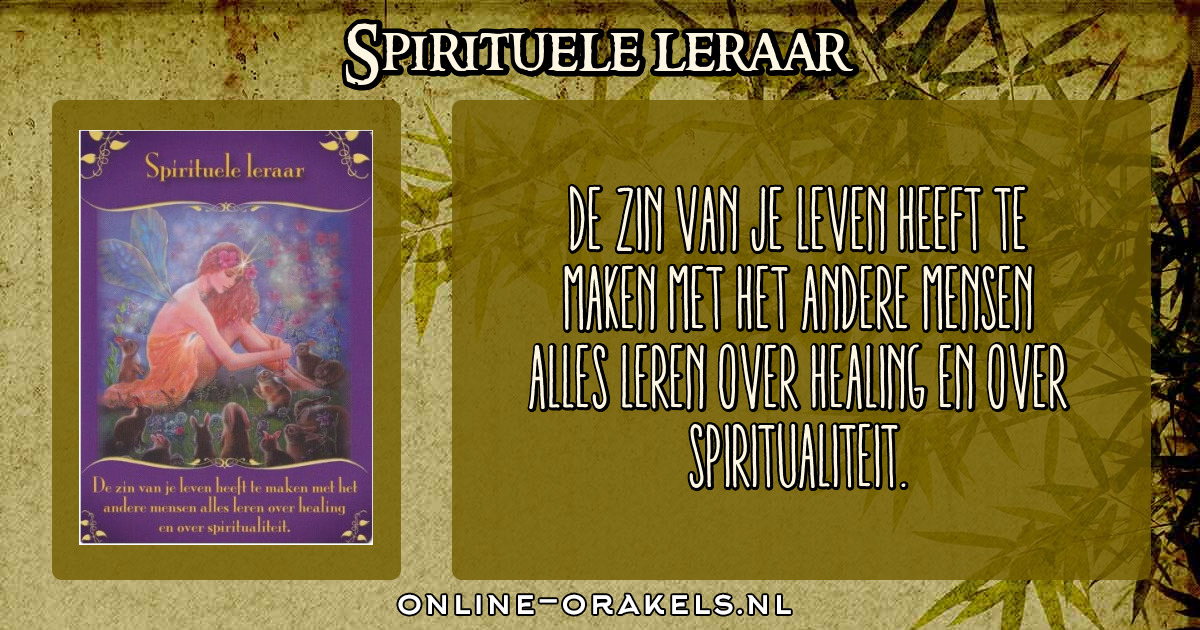 Spirituele leraar | Boodschappen van elfen | Online Orakels