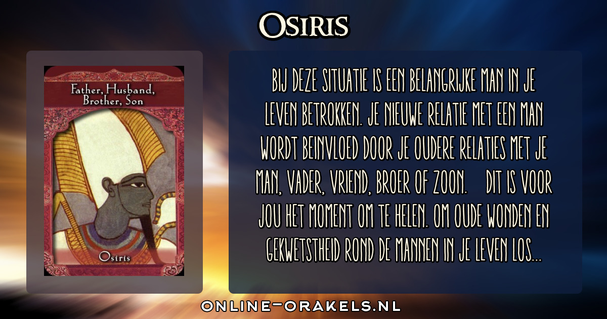 Osiris | Opgestegen meesters | Online Orakels