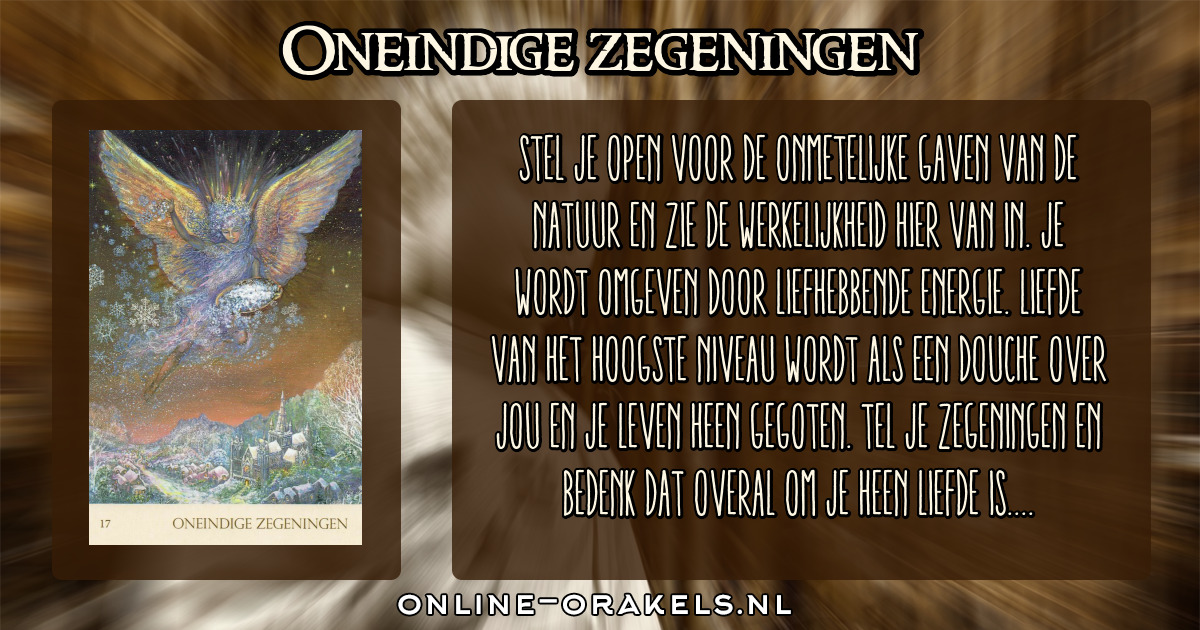 Oneindige zegeningen | Fluisteringen van de natuur | Online Orakels