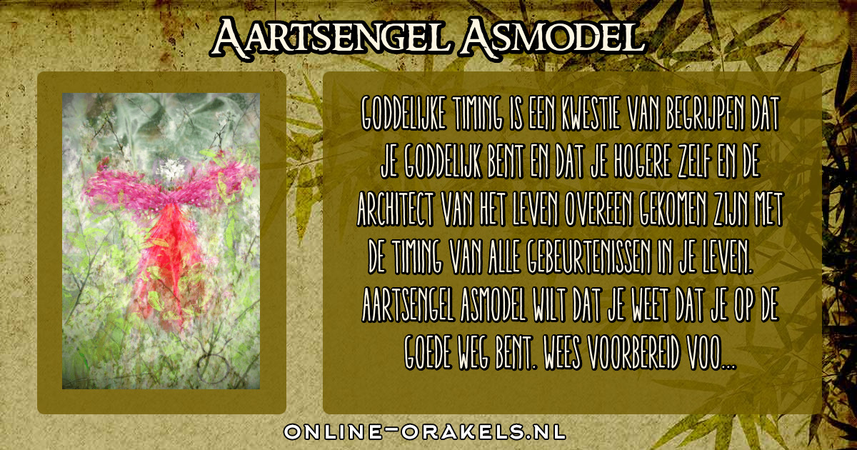 Aartsengel Asmodel | Mystic Angels Orakel | Online Orakels
