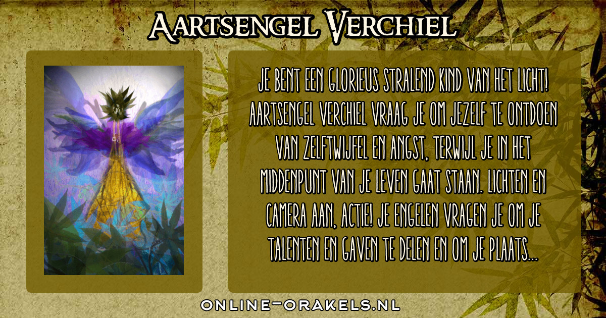 Aartsengel Verchiel | Mystic Angels Orakel | Online Orakels