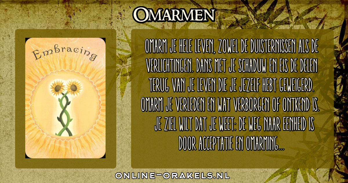 Omarmen | Soul-coaching orakelkaarten | Online Orakels