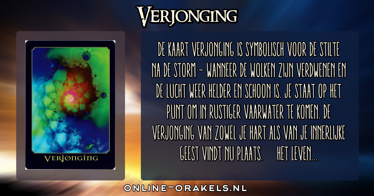Verjonging | Terugkeer van spirit orakel | Online Orakels