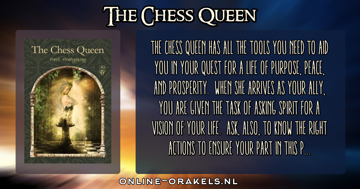 The Chess Queen | Wisdom of the hidden realms | Online Orakels