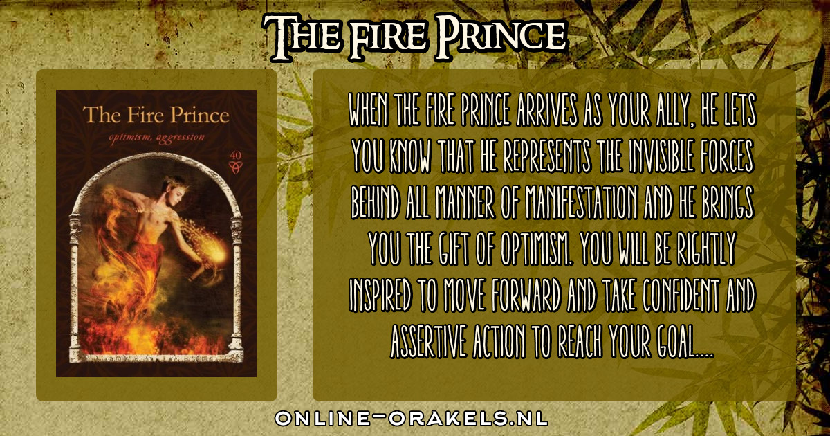 The Fire Prince | Wisdom of the hidden realms | Online Orakels