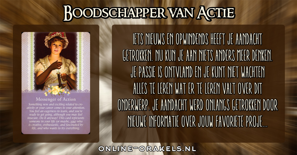 Boodschapper van Actie | Tarot met beschermengelen | Online Orakels